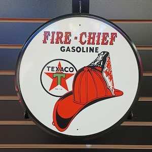 Texaco Fire Chief Sign Texaco Gas Signs Petro Advertising Signs for ...