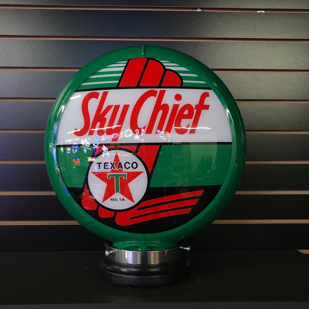 Texaco Sky Chief Gas Pump Globe WITH OR WITHOUT Light Base Texaco Gas ...
