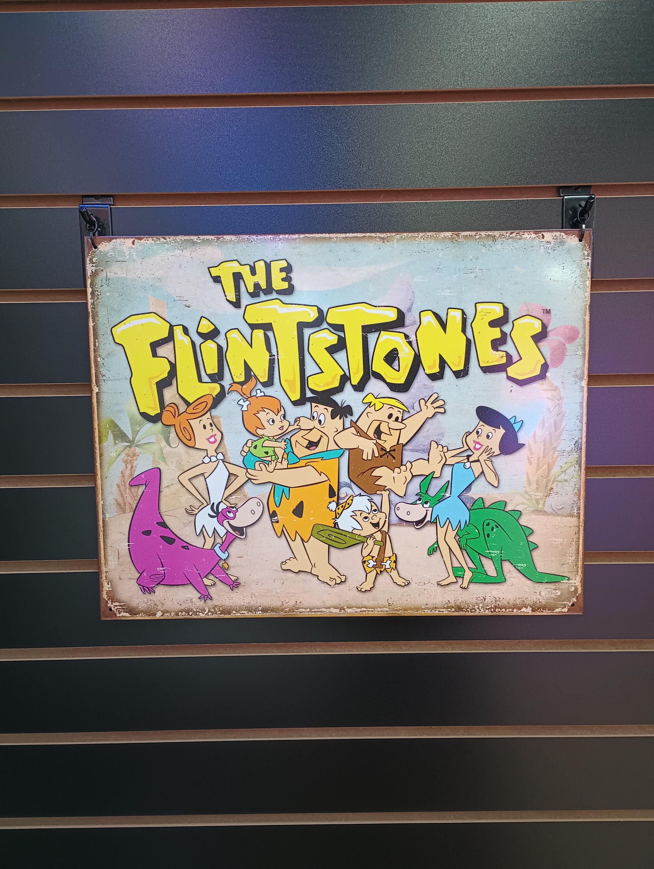 The Flintstones Sign Retro Wall Decor Metal Signs Cute Kids - Etsy