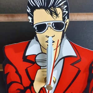 Elvis Presley Clock Rock Star Music Room Decor Pendulum Clocks Garage ...