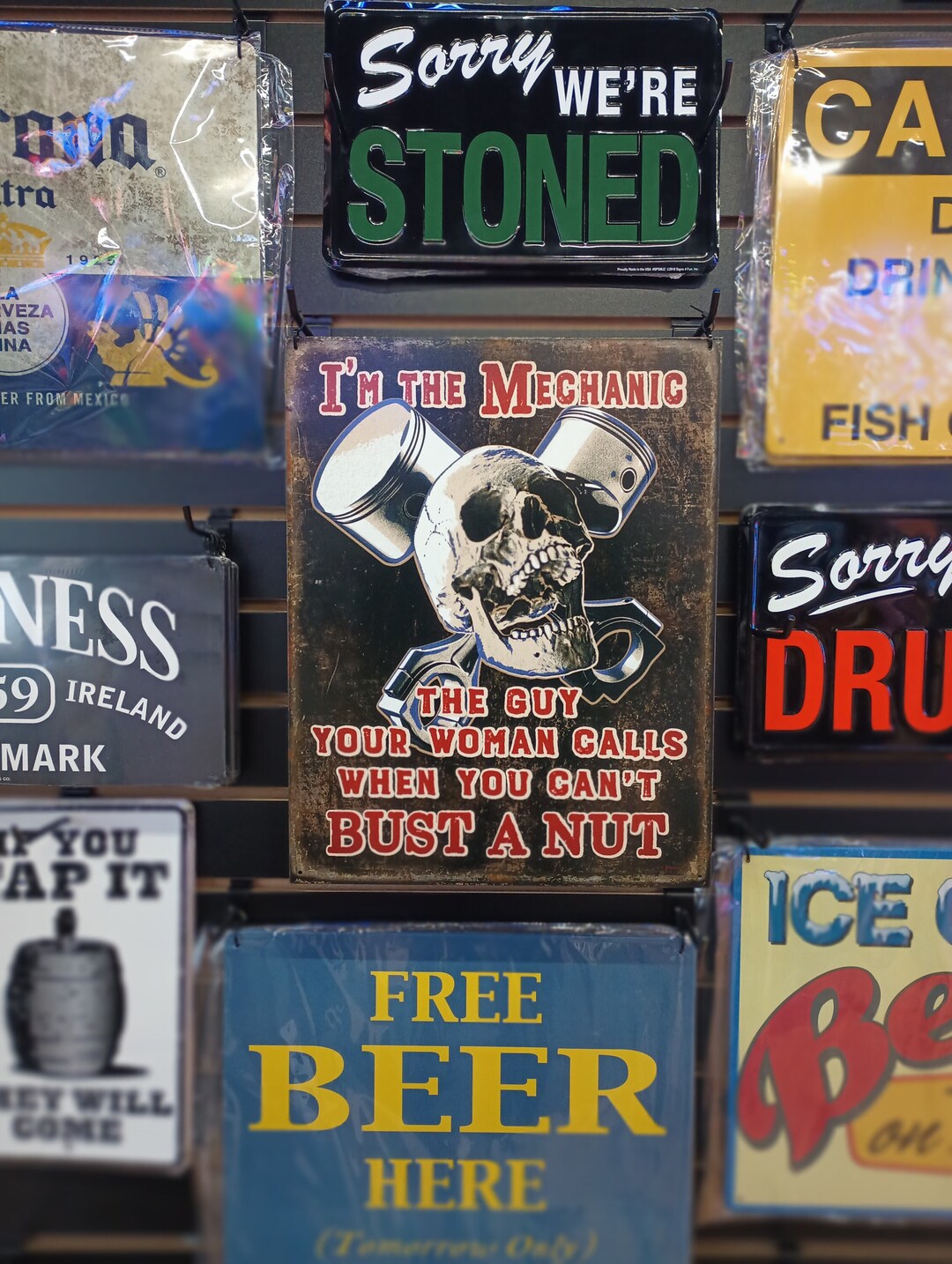 Funny Signs Mechanic Wall Shop Decor Gifts for Mechanics Funny Garage ...