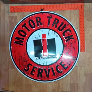 IH Motor Truck Service Sign IH Signs International Harvester Metal ...