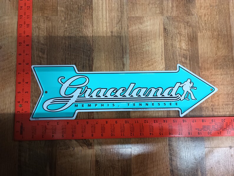 Graceland Metal Sign Elvis Presley Memorabilia Elvis Wall - Etsy