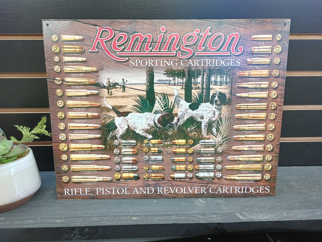 Remington Bullet Board Metal Sign Remington Firearms Advertising Signs ...