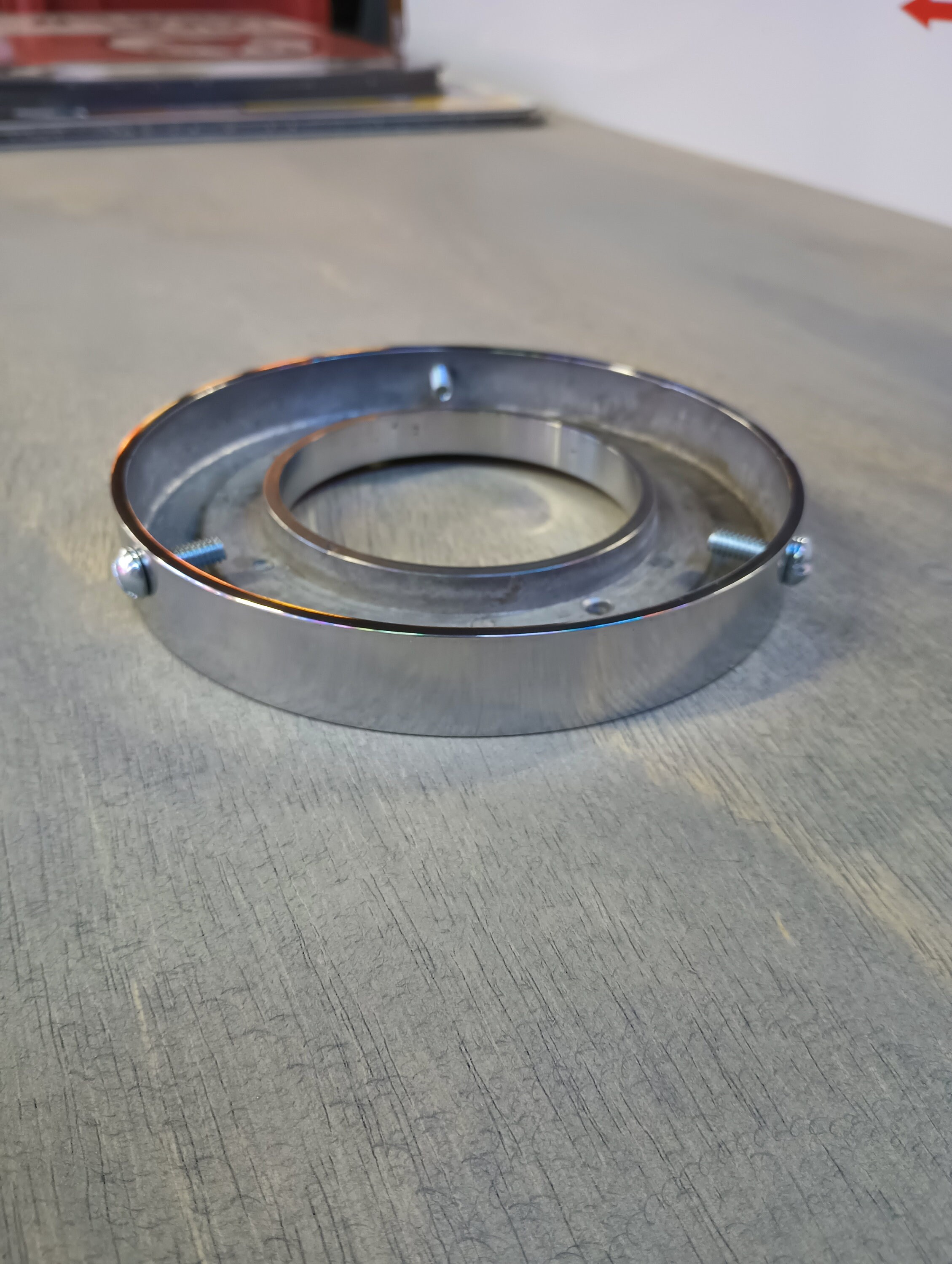 6 Polished Aluminum Gas Pump Globe Mounting Ring - Etsy