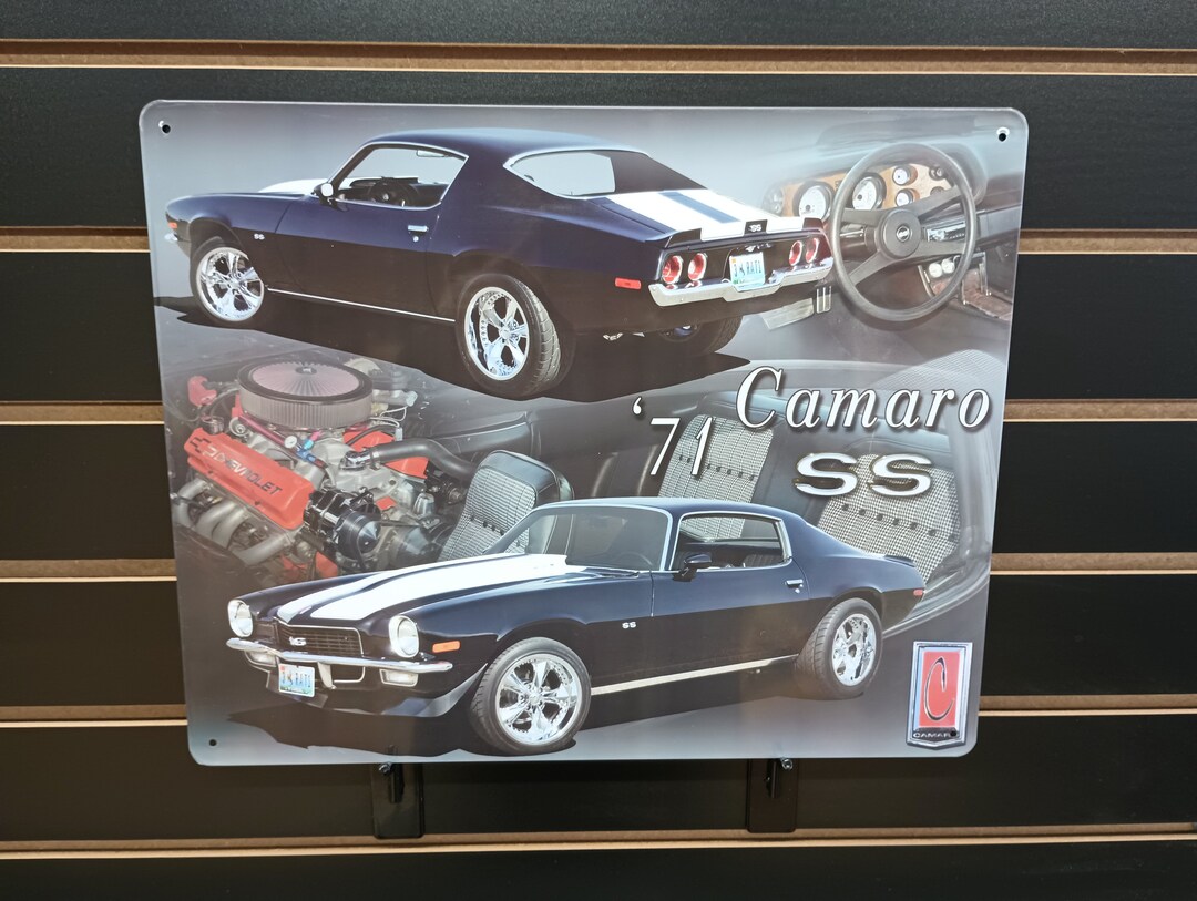1971 Camaro SS Metal Sign Chevy Camaro Garage Decor for Men Chevrolet ...