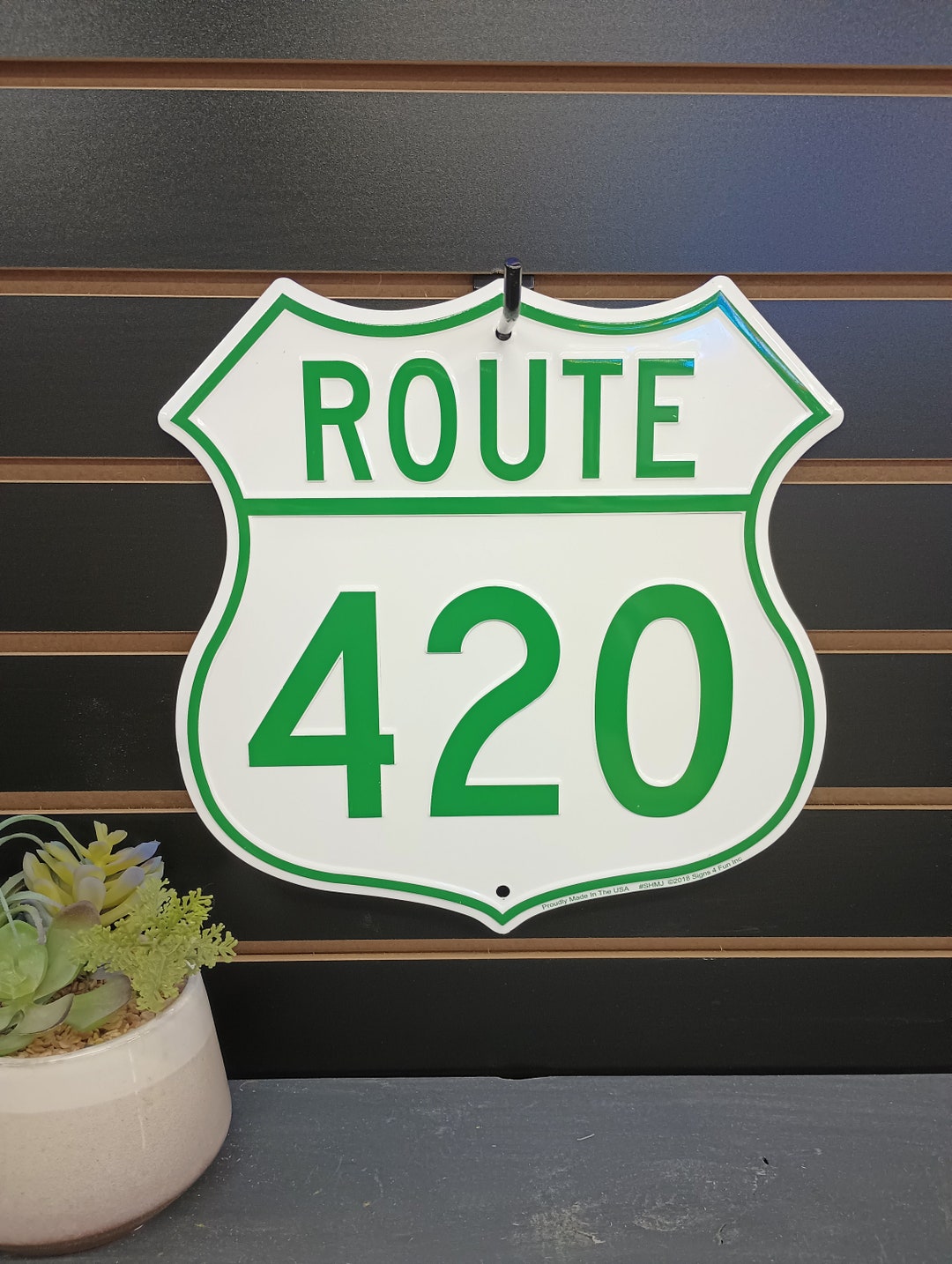 Route 420 Sign Shield Signs Medical Marijuana Dispensary Decor Smoke Shop Wall Decor Gifts for ...