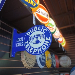 Flange Signs Public Telephone Signs Unique Housewarming Gifts Garage ...