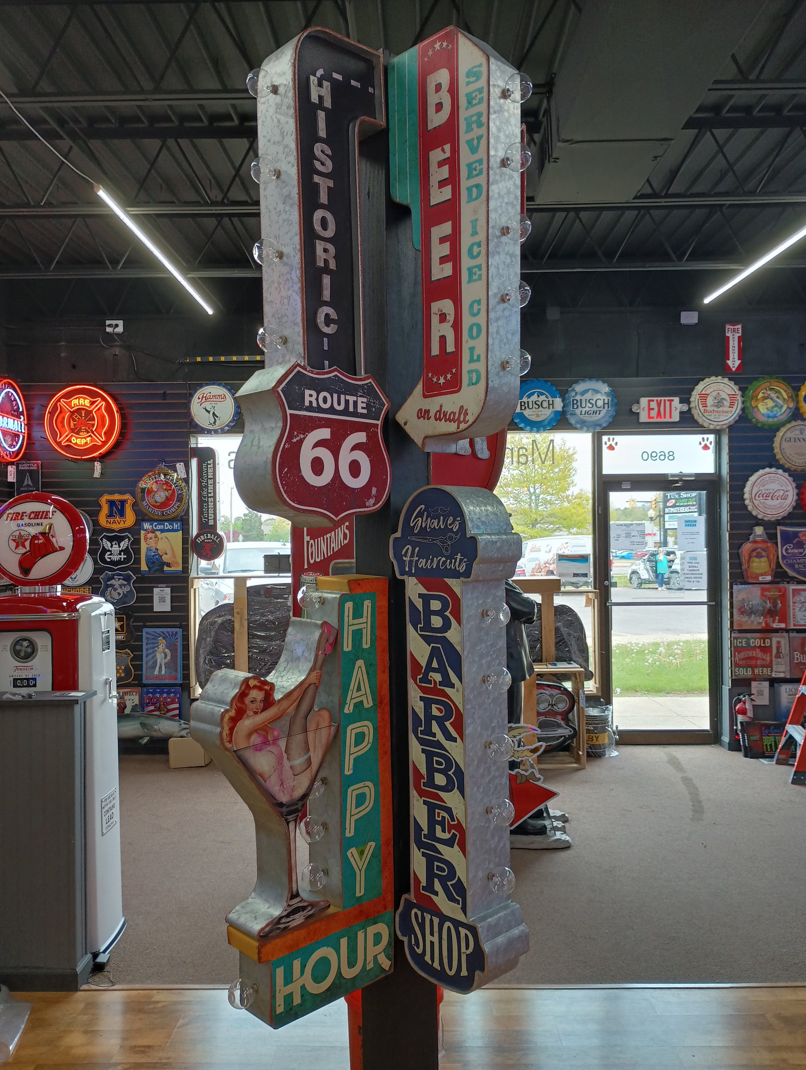 Chevy Garage Sign LED Light up Double Sided Garage Wall Decor Chevrolet ...