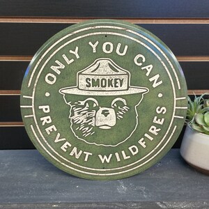 Smokey the Bear Metal Sign Smokey Bear Only You Gifts Boys Nursery Wall ...