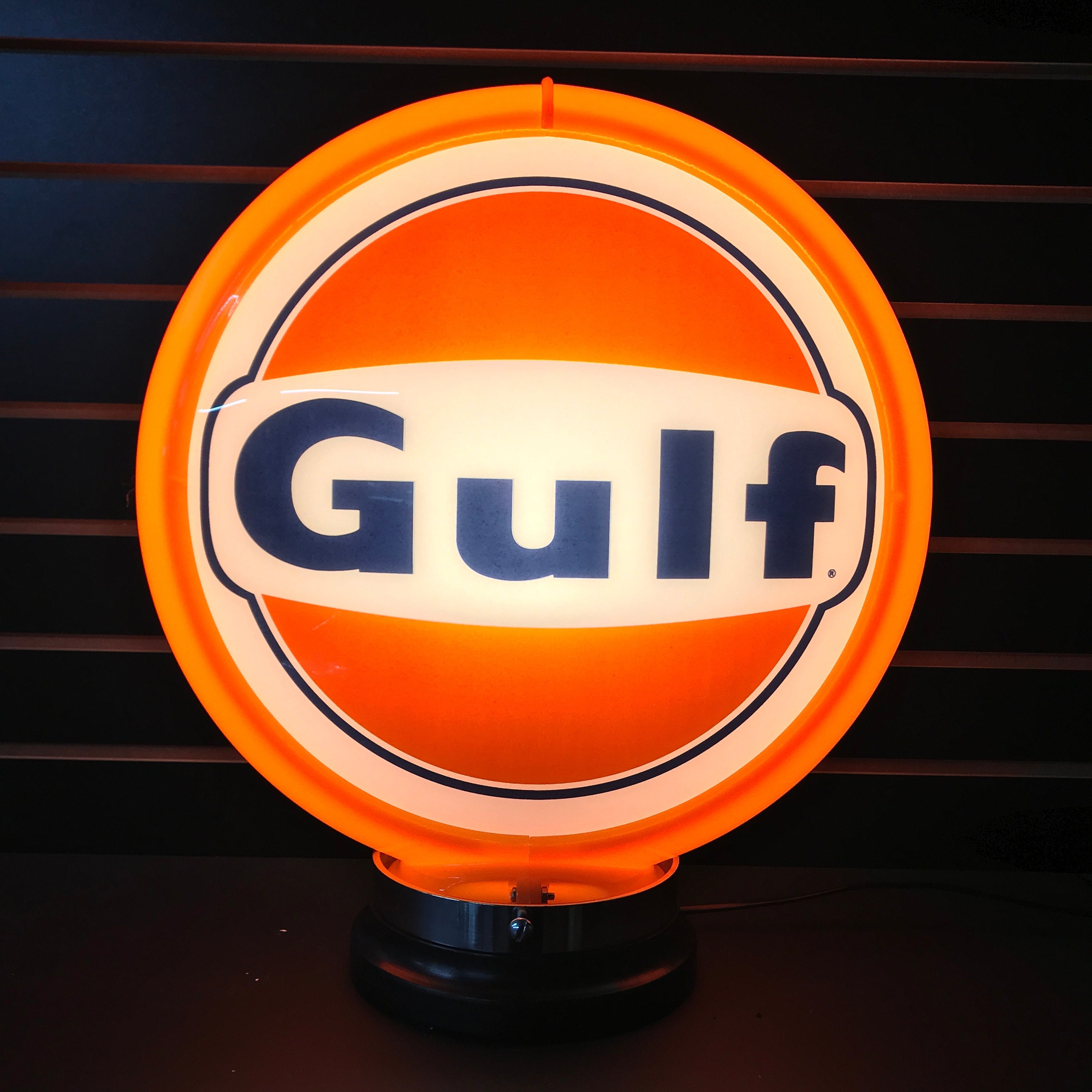 New Style Gulf Gas Pump Globe WITH LIGHT BASE Gulf Gas Pump - Etsy