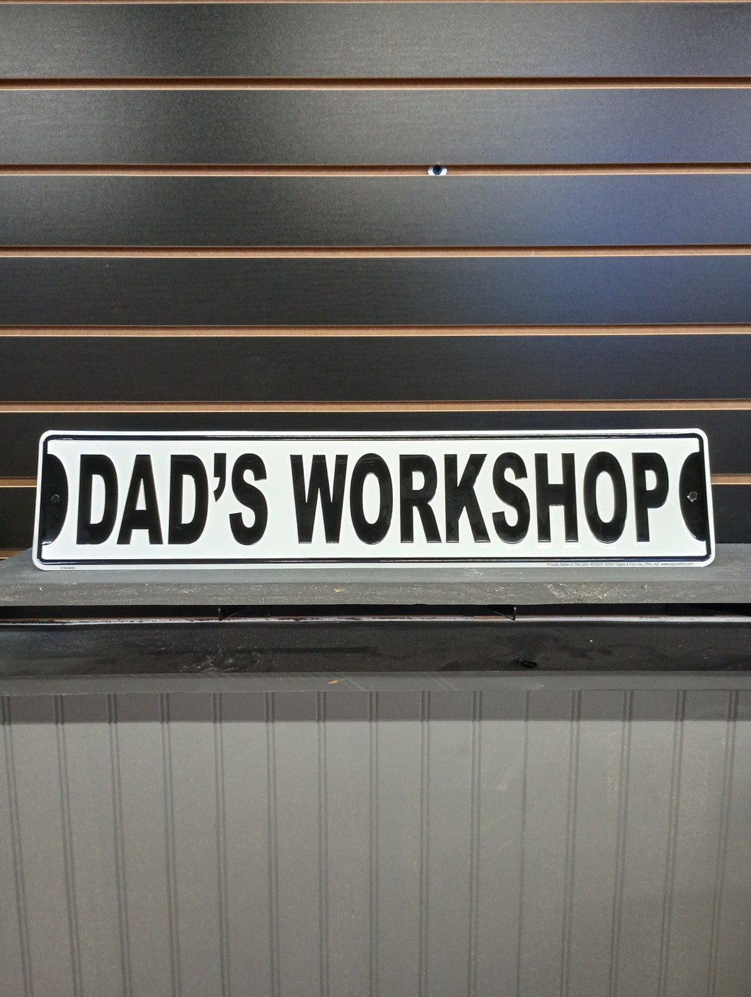Dad's Workshop Metal Street Sign Garage Signs for Dad Father's Day ...