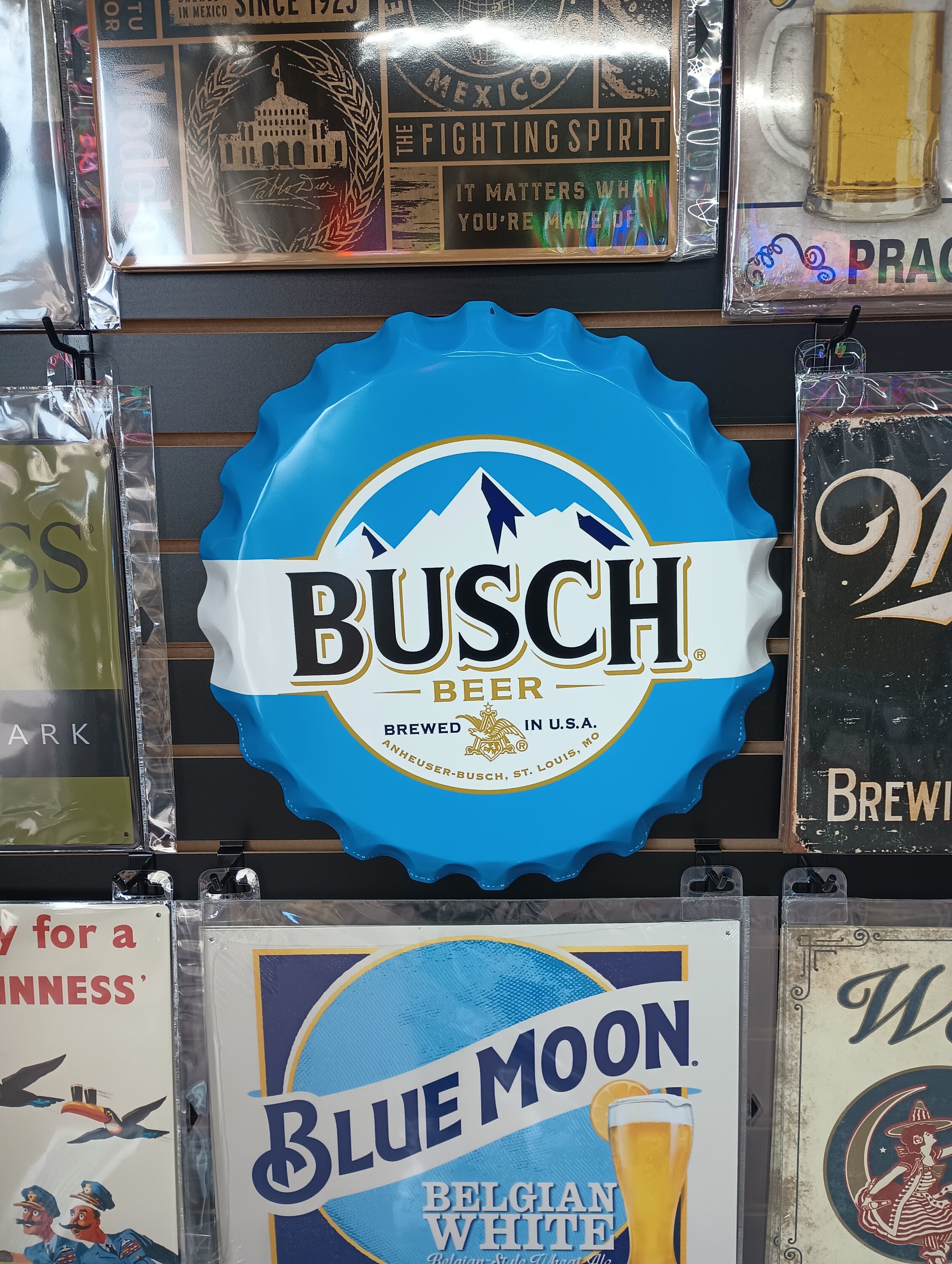 18 Busch Beer Bottle Cap Sign Metal Beer Signs Busch - Etsy