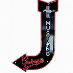 Ford Mustang Bent Arrow Signs Ford Sign Metal Garage Signs for Men Man ...