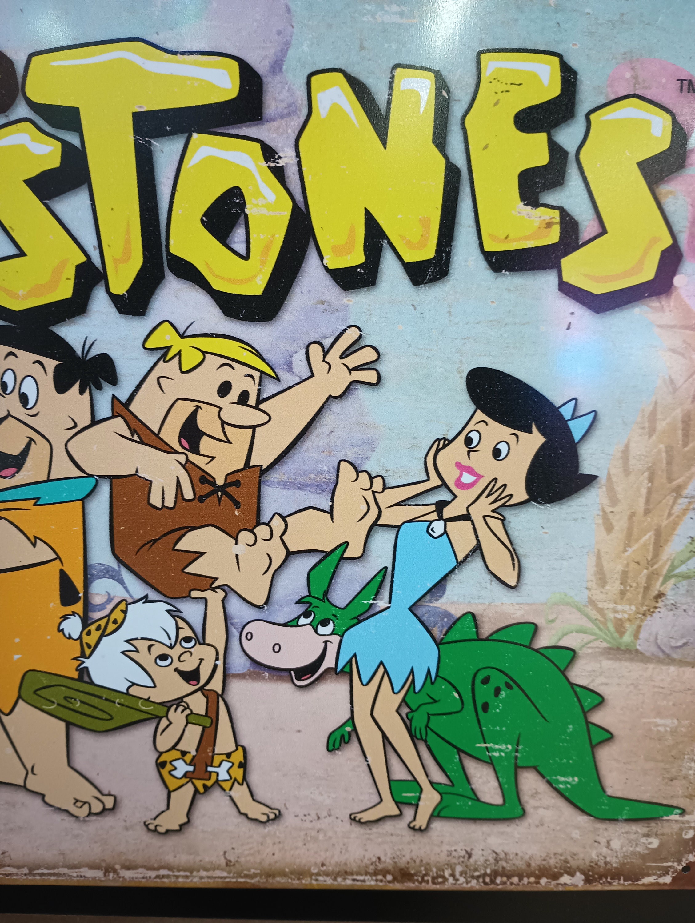 The Flintstones Sign Retro Wall Decor Metal Signs Cute Kids - Etsy