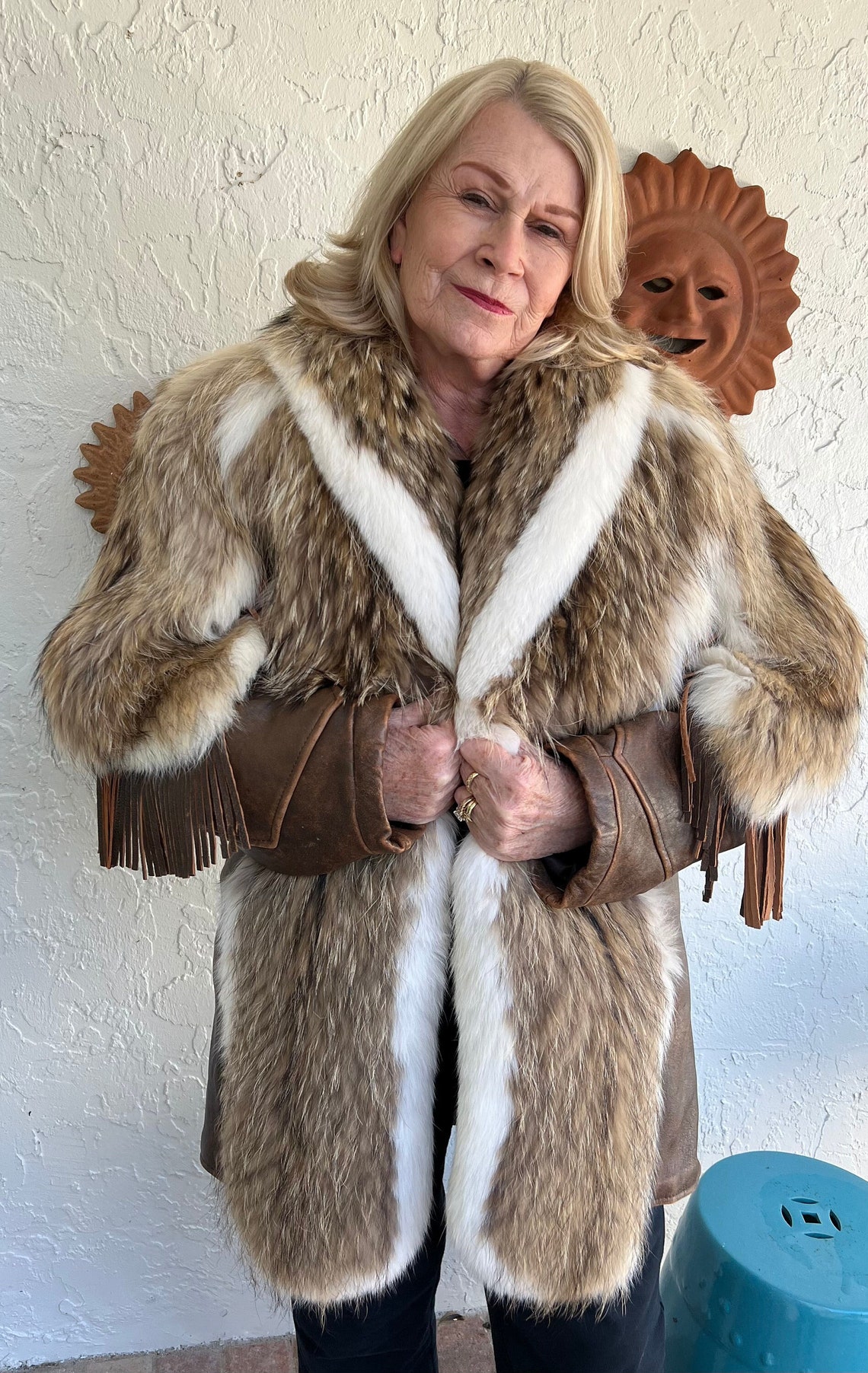 Overland Sheepskin/finn Raccoon Coat - Etsy