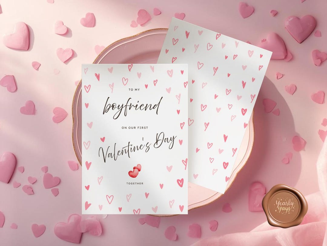 First Valentines Day Together Card First Valentines Day Card for ...