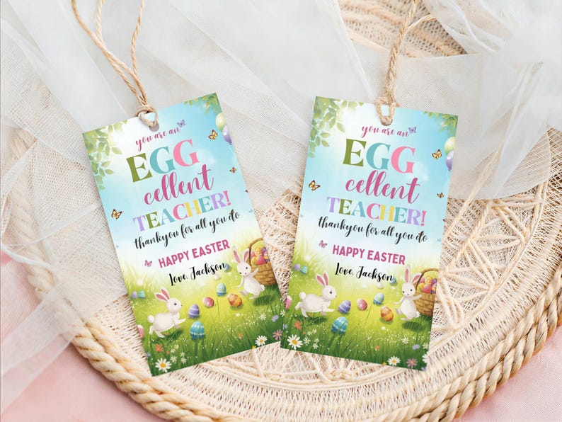 Peeps Easter Basket Tags, Eggcellent Teacher Appreciation Gift Tags ...