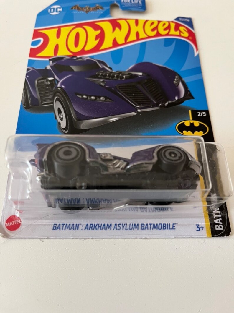 Hot Wheels Batman: ARKHAM ASYLUM BATMOBILE Purple 2/5 Batman Series - Etsy