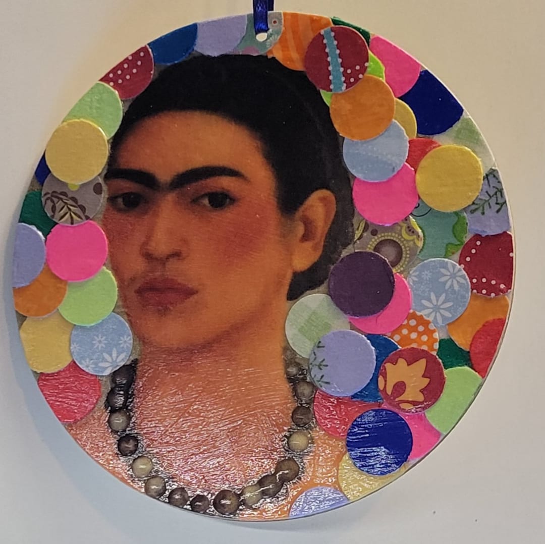 Frida Kahlo Self-portrait Card Keepsake Decoration, Frida Gift or Wine ...