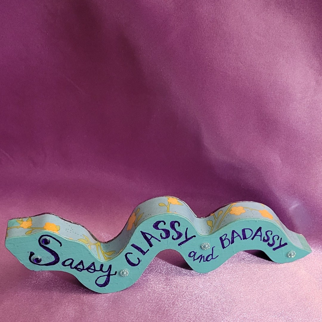 Sassy Classy and Badassy Message Snake Sculpture, Snake Gift for Her ...