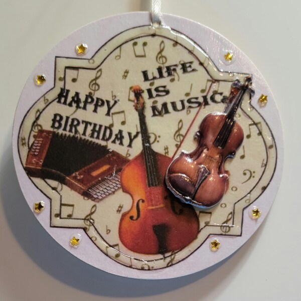 Cello Birthday Card - Etsy