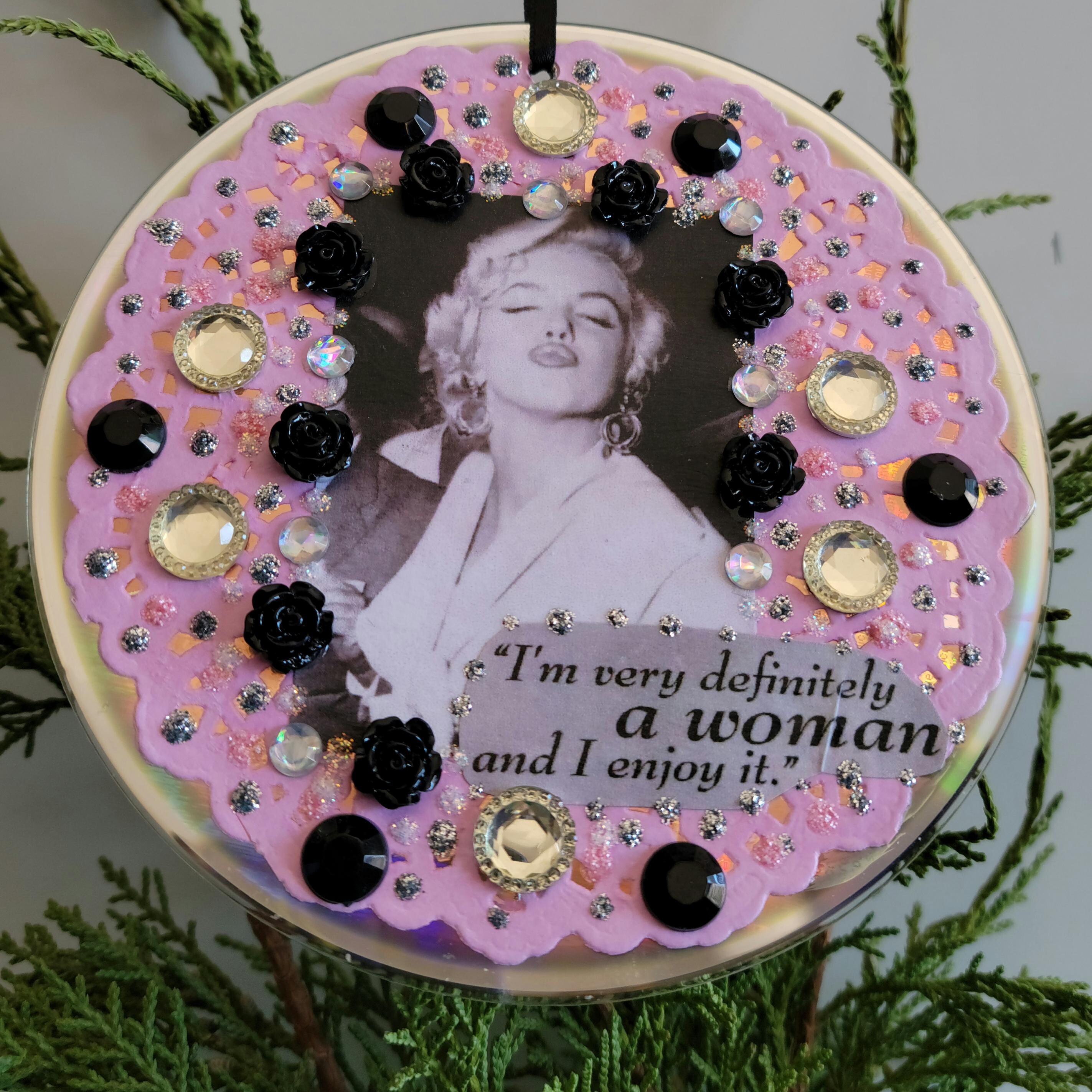 Marilyn Monroe Quote Ornament Upcycled CD Gift Tag Marilyn - Etsy