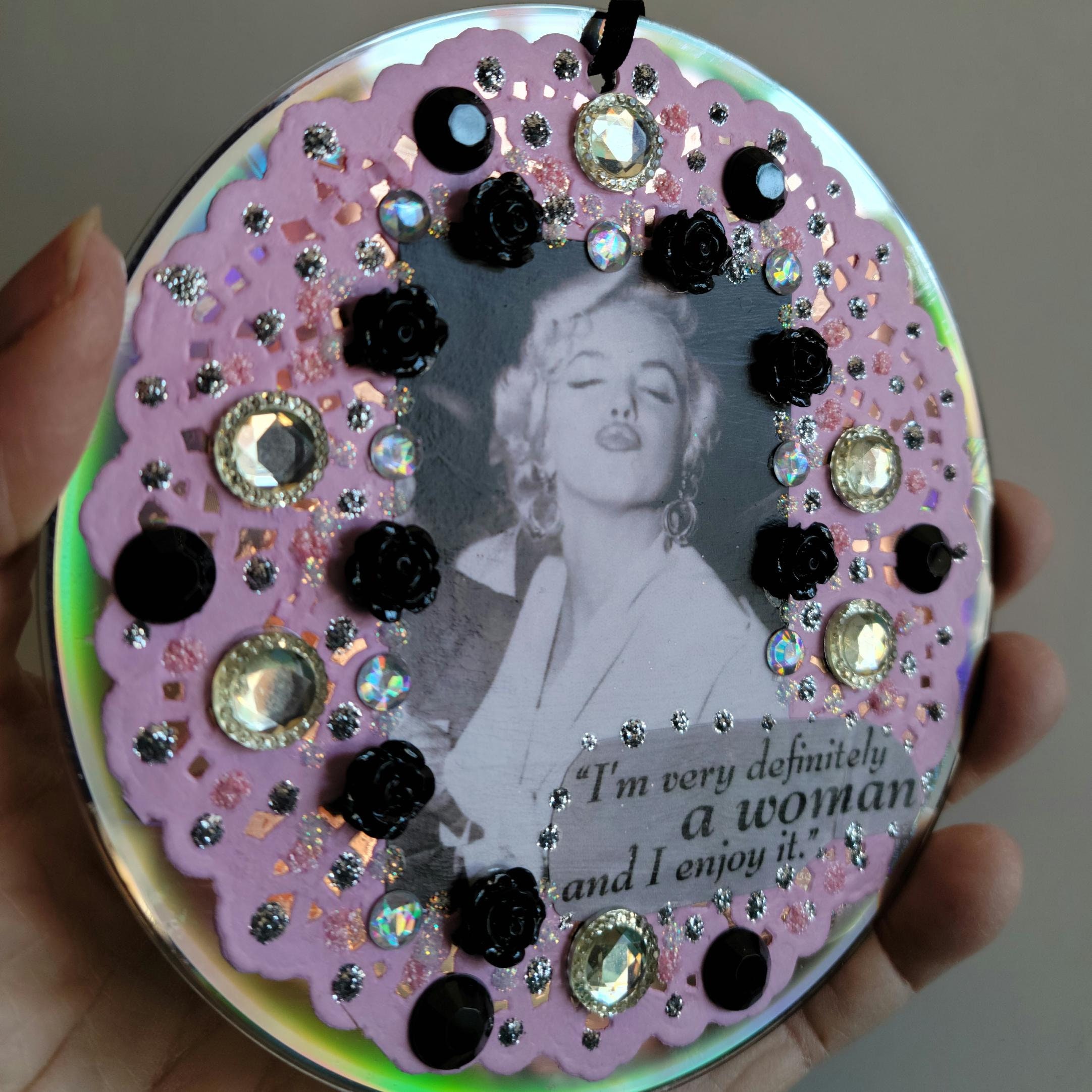 Marilyn Monroe Quote Ornament Upcycled CD Gift Tag Marilyn - Etsy