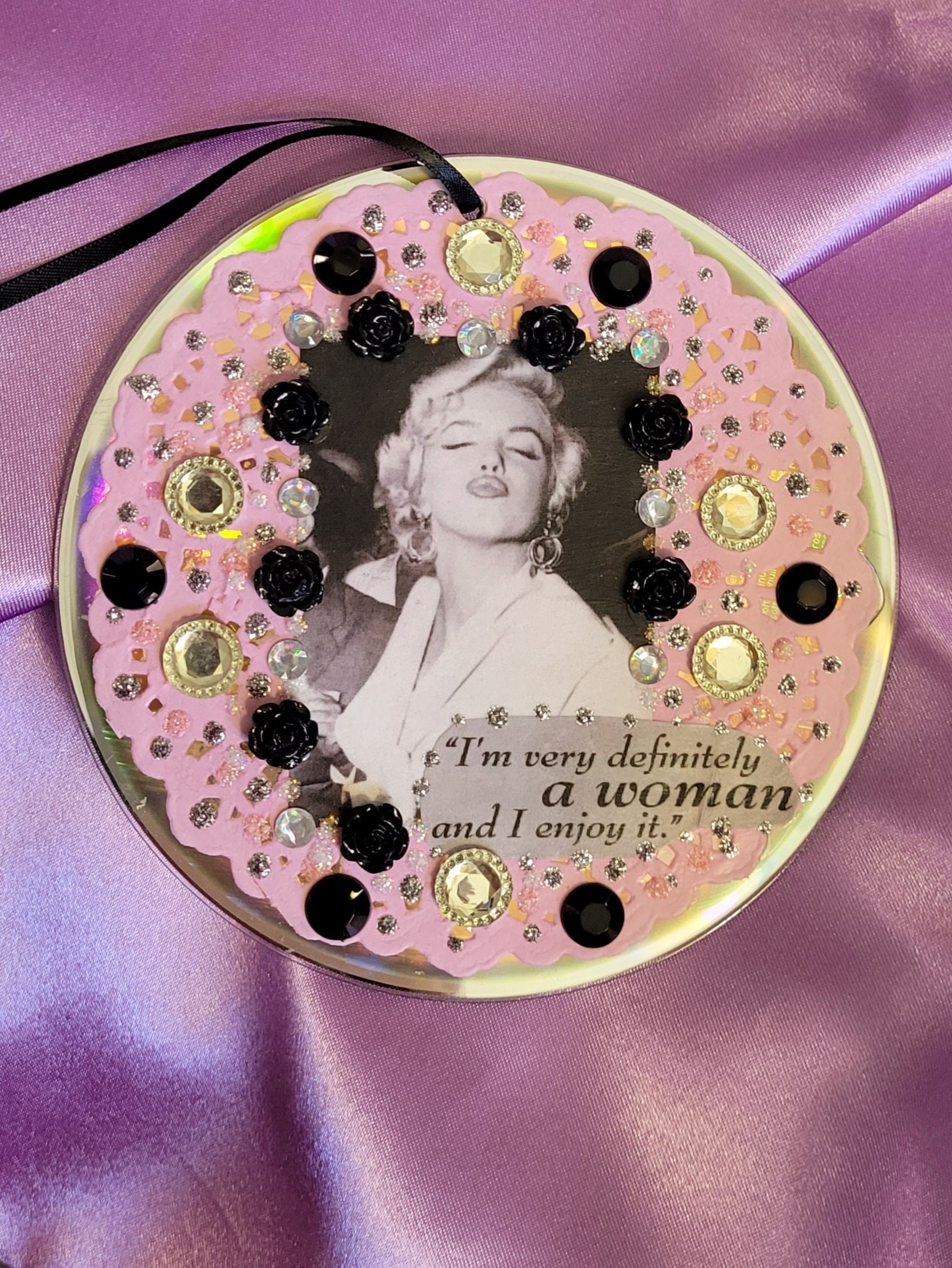 Marilyn Monroe Quote Ornament Upcycled CD Gift Tag Marilyn - Etsy