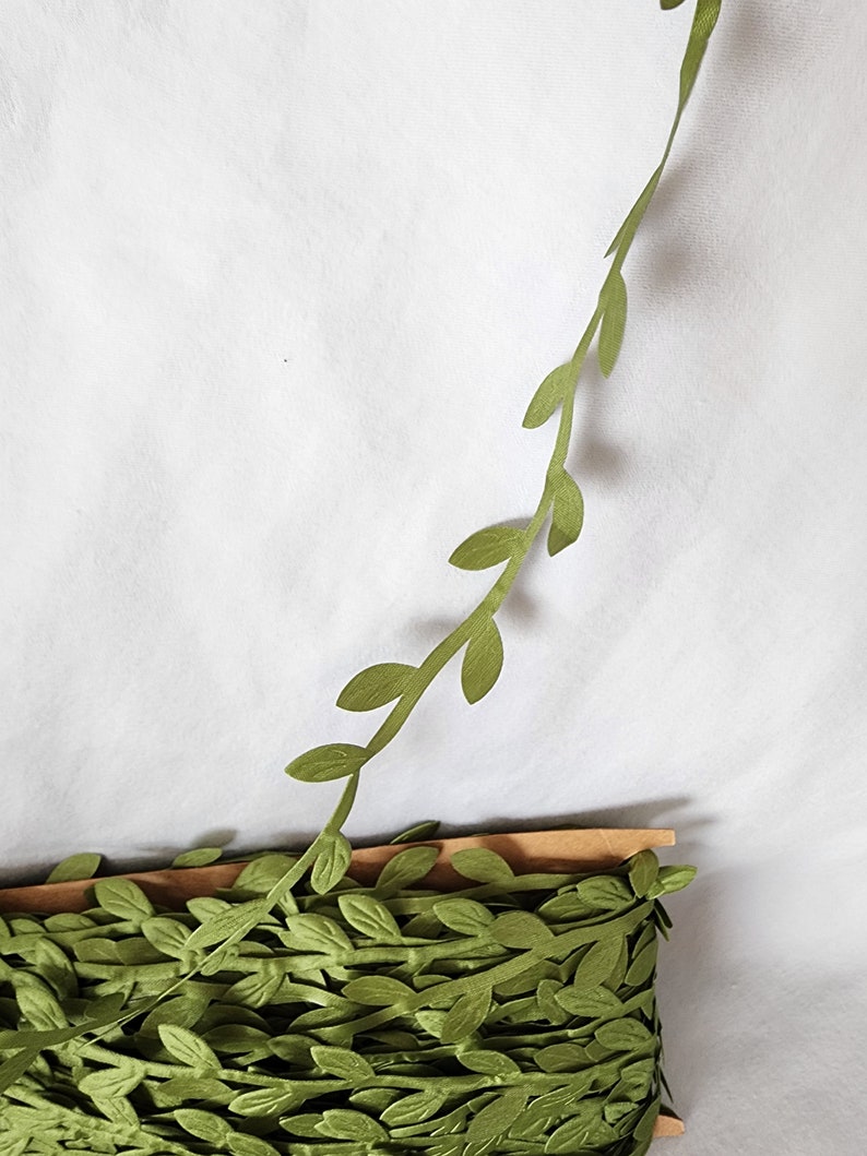 Green Leaf Trim Ribbon - Etsy