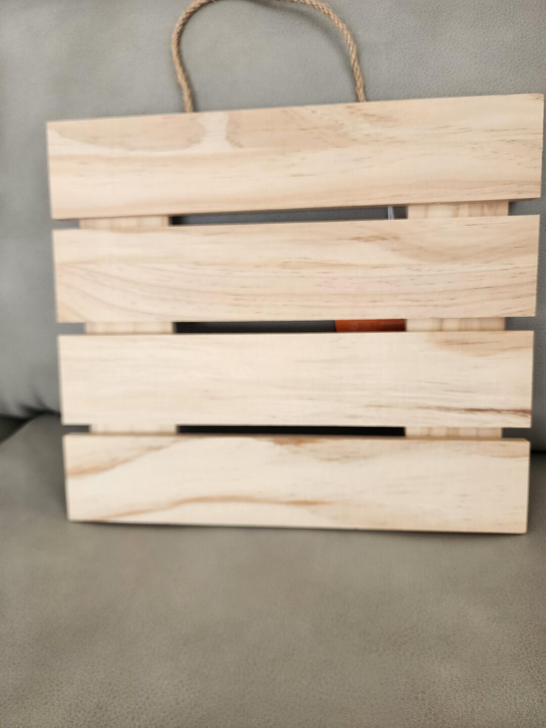 12" Unfinished Wood Slat Hanging Sign - Etsy