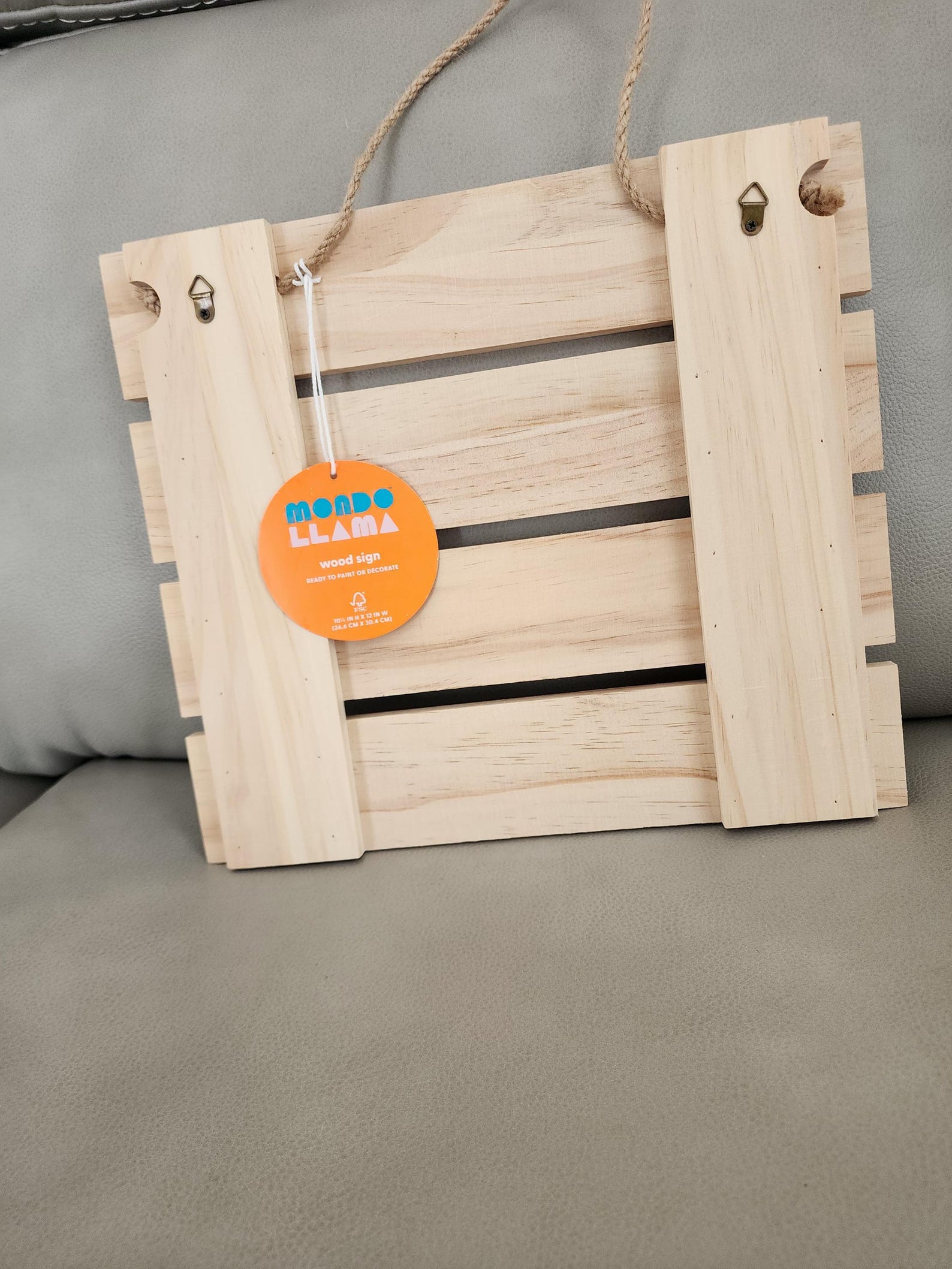 12" Unfinished Wood Slat Hanging Sign - Etsy