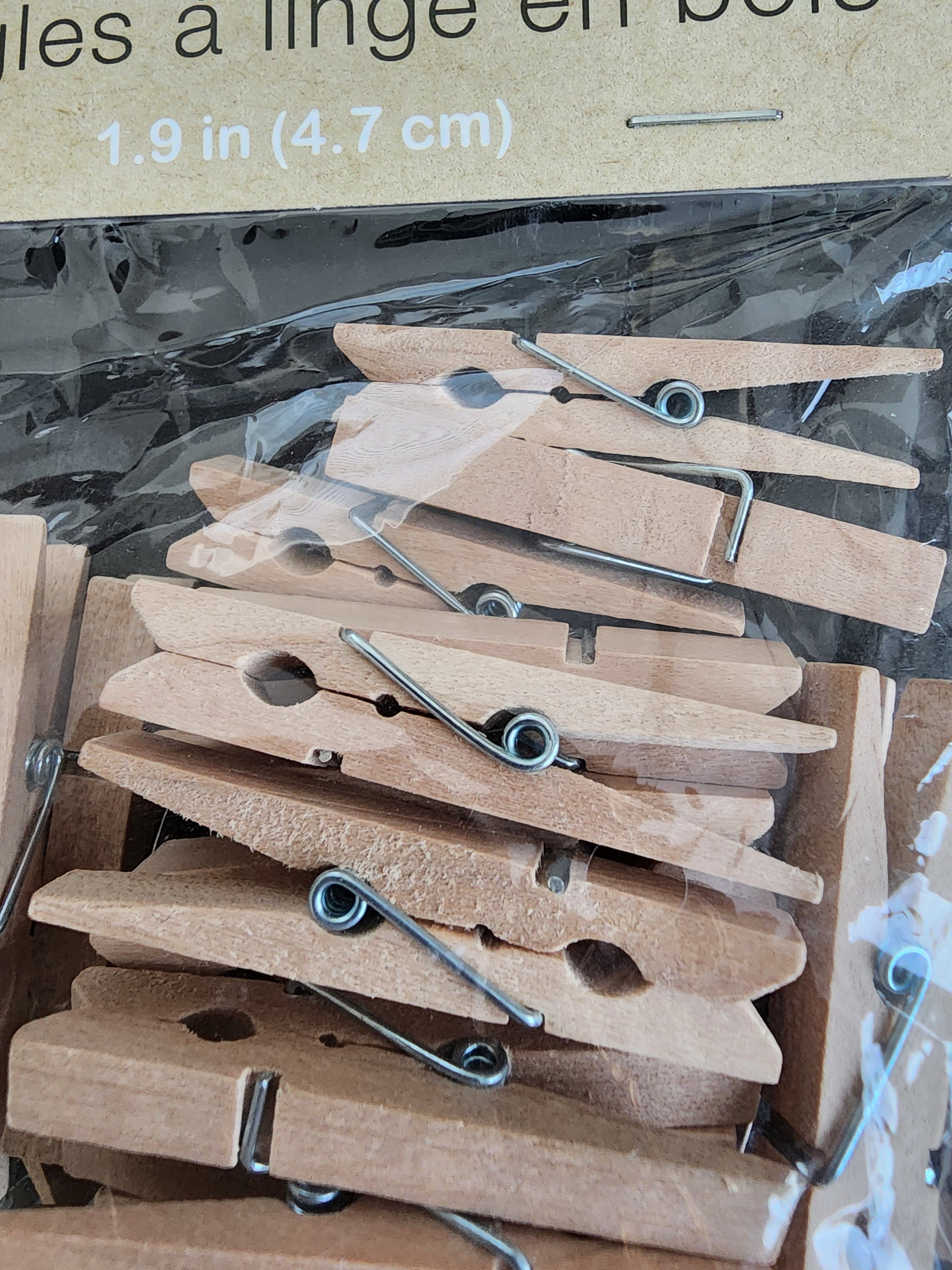 24 Pc Miniature Wood Clothespins - Etsy