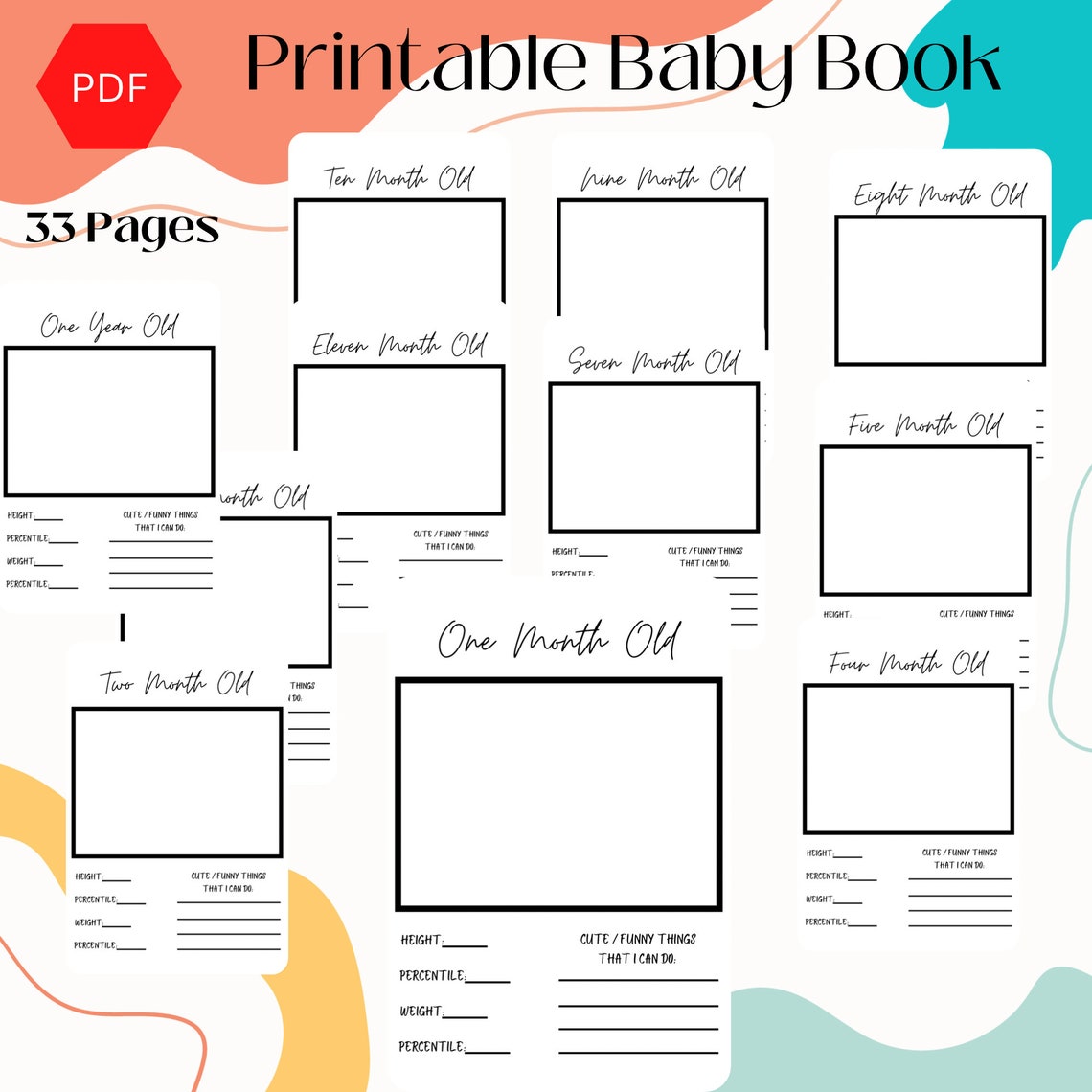 Printable Baby Book - Etsy