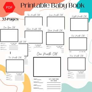 Printable Baby Book - Etsy