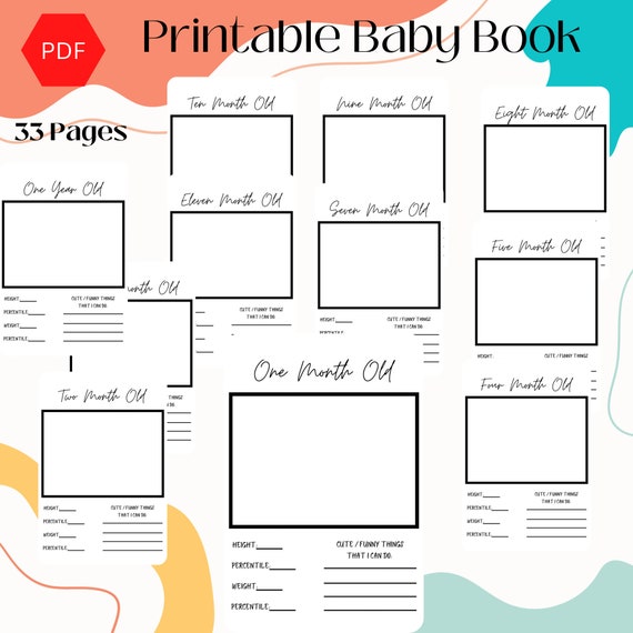 Printable Baby Book Pages