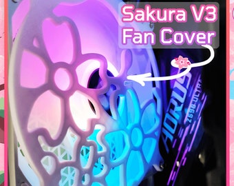 Sakura Cherry Blossom Petals Gaming Computer Fan Shroud / Grill / Cover ...