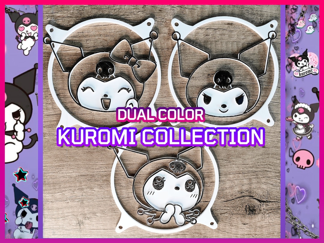 Kuromi My Melody Collection Dual Color Gaming Computer Fan Shroud ...