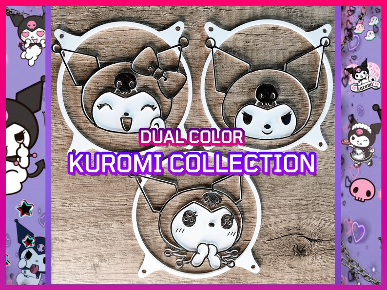 Kuromi My Melody Collection Dual Color Gaming Computer Fan - Etsy Australia