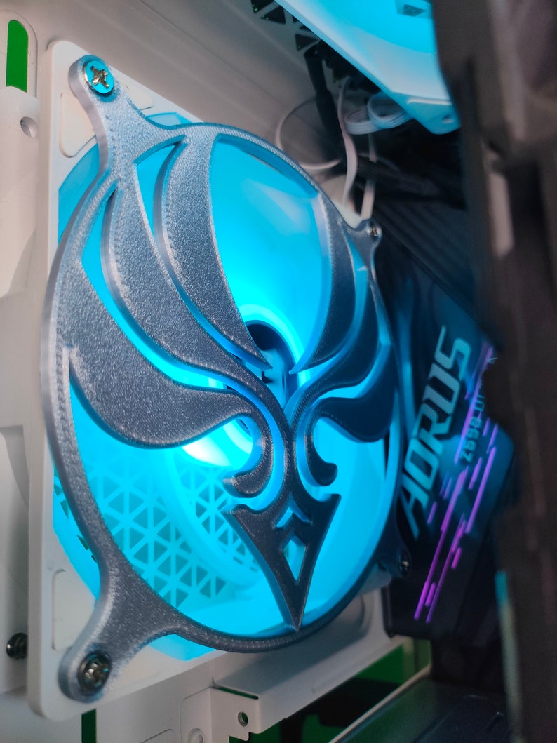 Anemo Genshin Impact Gaming Computer Fan Shroud / Grill / Cover - 120mm ...