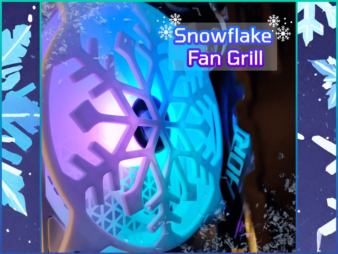 Snowflake Gaming PC Fan Shroud / Grill / Cover 120mm, 140mm Christmas ...