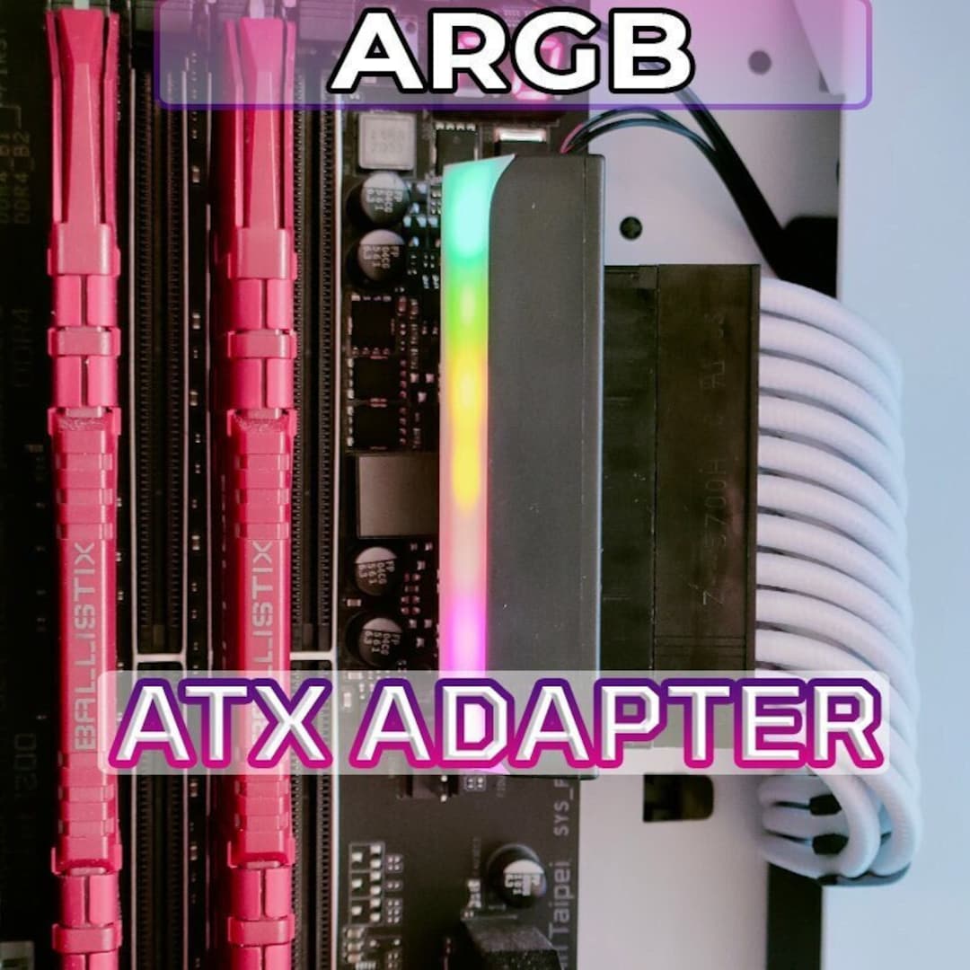 ARGB Gaming PC 90 Degree Adapter ATX 24 Pin - Plug and Play - Cable ...
