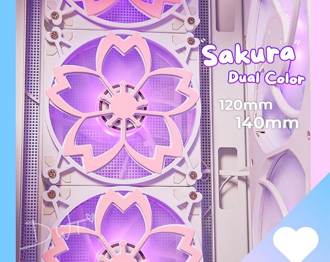 Rounded Sakura Flower - PC Fan Shroud/ Grill /cover - 120mm, 140 Mm ...