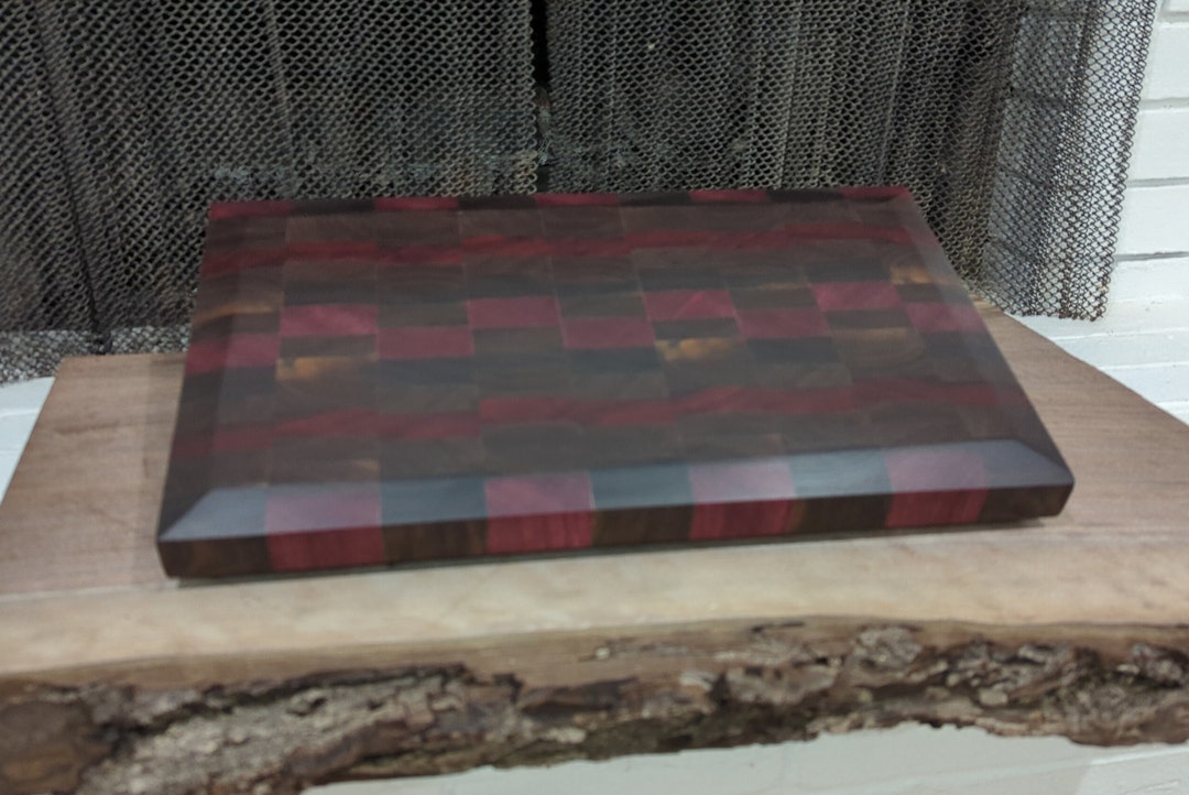 Walnut, Padauk, Purple Heart Endgrain Cutting Board - Etsy