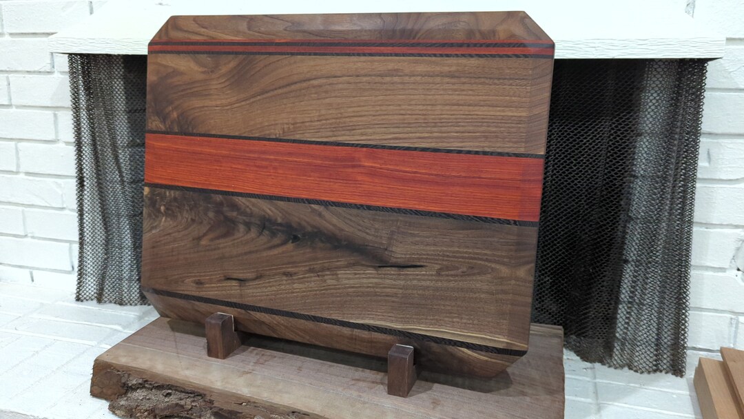 Unique Handcrafted Walnut Cheese/bread Board With Double Chamfer Design ...