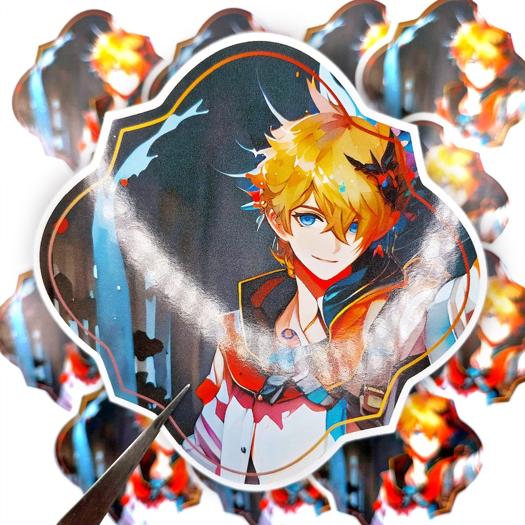 Anime Manga Game Vinyl Stickers Genshin Impact Childe Tartaglia - Etsy