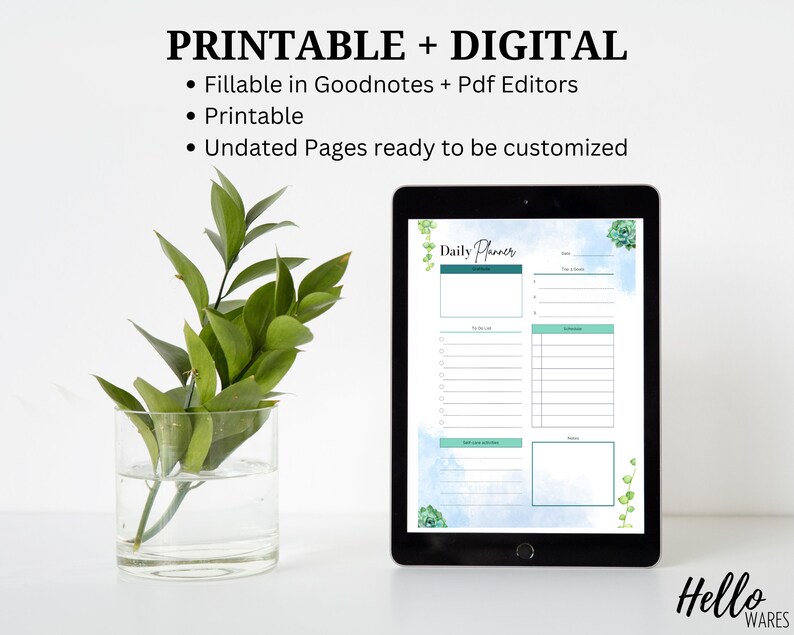 Daily Weekly Monthly Planner Printable Planner Digital - Etsy
