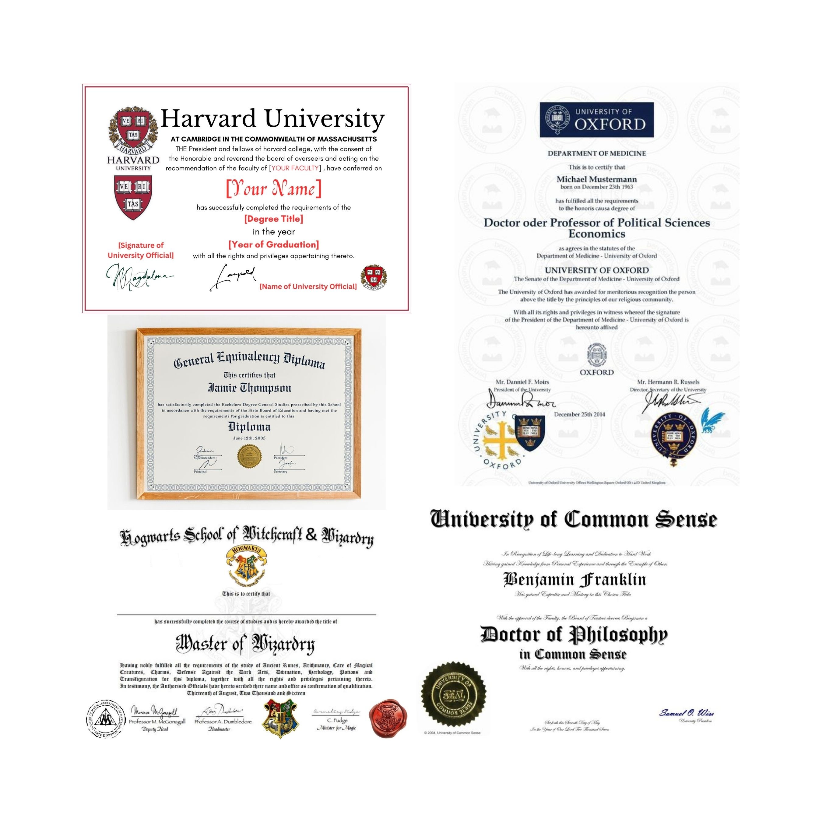 Personalized Diploma Printable Certificate Customized Graduation Gift ...