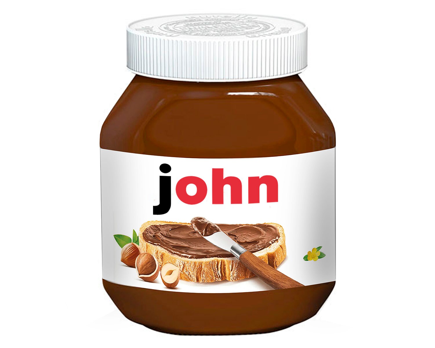 Personalised Chocolate NUTELLA Jar Label Printable Digital File ...