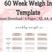 Weekly Weigh in Printable Template| Weight Loss Tracker| 60 Week ...